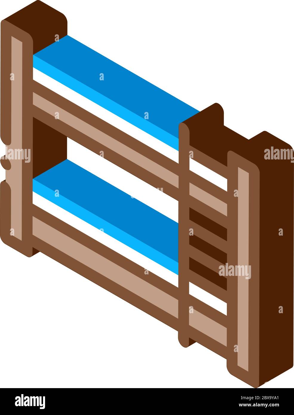 Bunk Bed isometric icon vector illustration Stock Vector Image & Art ...