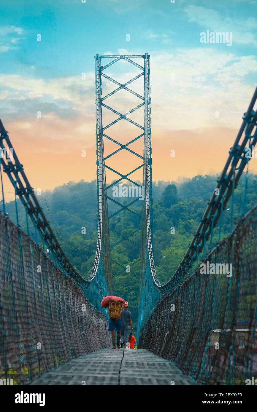A beautiful evening from Syangja, Nepal Stock Photo - Alamy
