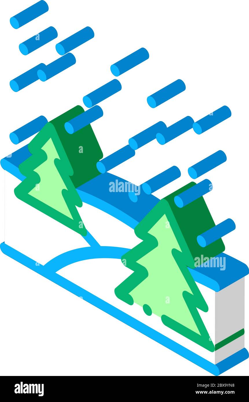 Night Forest isometric icon vector illustration Stock Vector Image ...