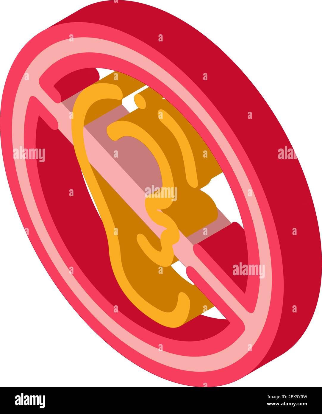 No Hearing isometric icon vector illustration Stock Vector Image & Art ...