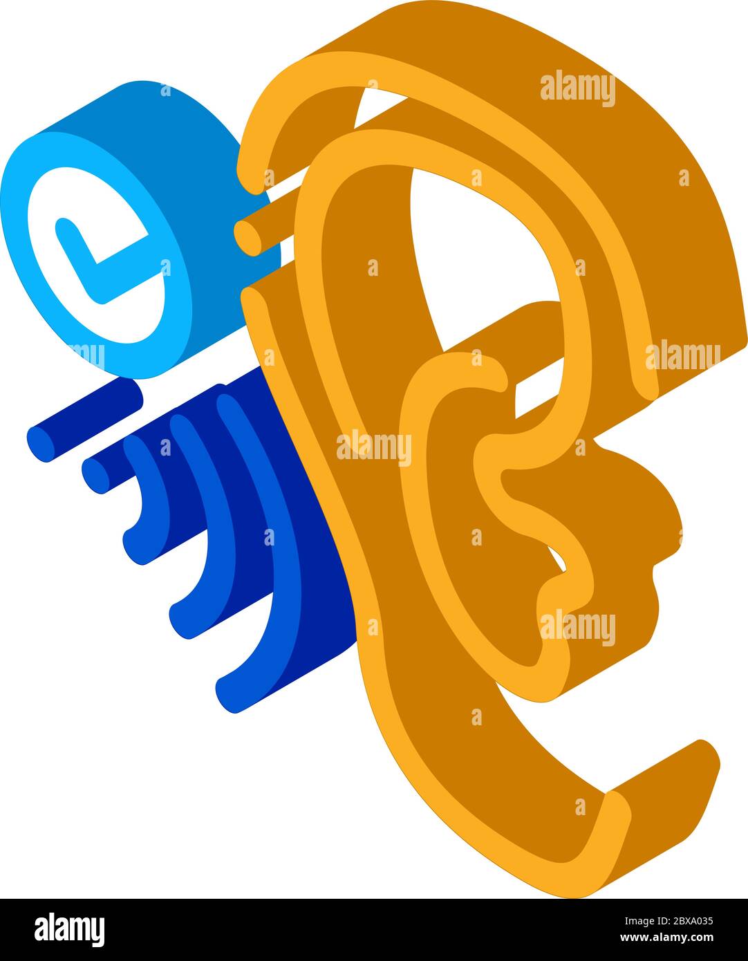 Good Hearing Perception isometric icon vector illustration Stock Vector ...