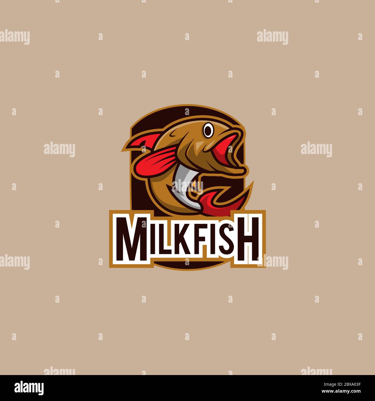 Fish milkfish Stock Vector Images - Alamy