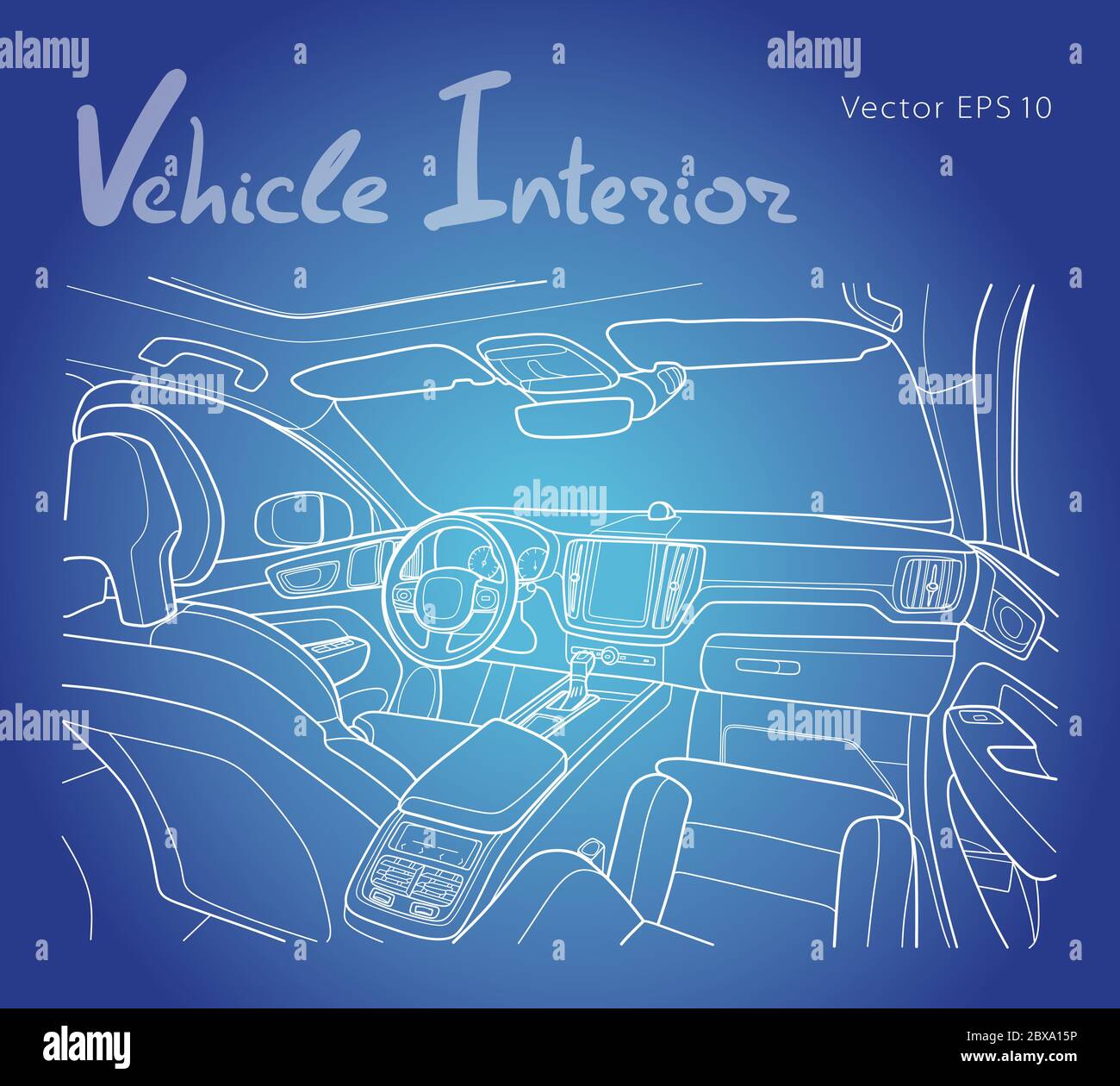 Machine inside. Interior of the vehicle. Vector Stock Vector Image ...