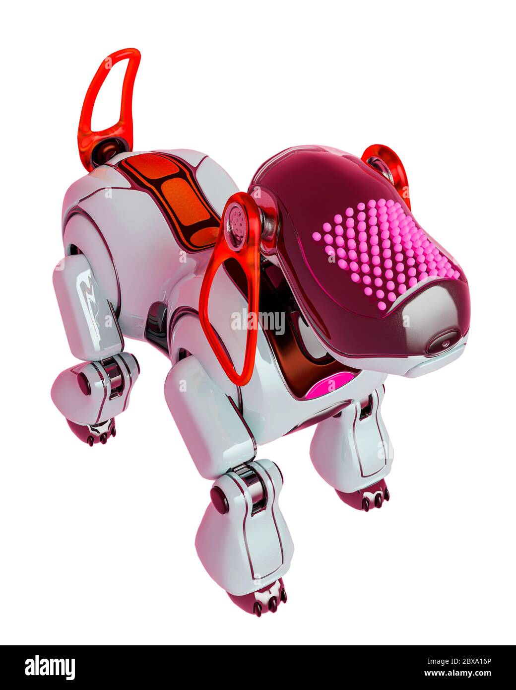 robot dog top view. This cute puppy in clipping path is very useful for ...