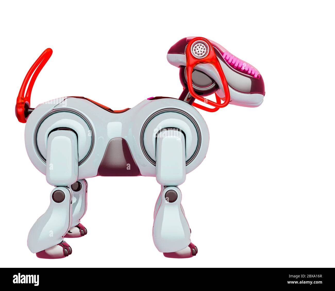 robot dog side view. This cute puppy in clipping path is very useful ...