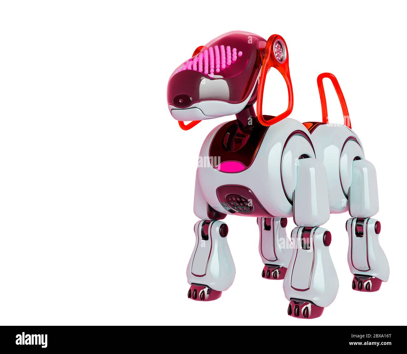 robot dog other side view. This cute puppy in clipping path is very ...