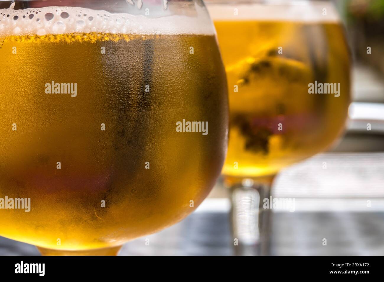 cold beer drink Water drops on glass of beer Stock Photo - Alamy