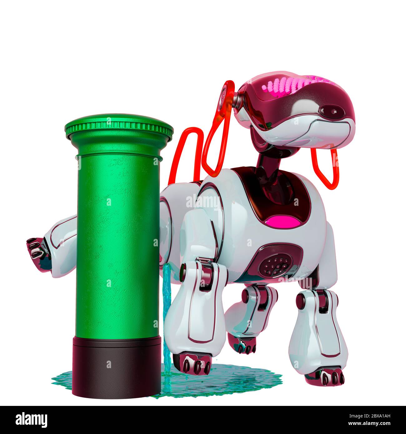 robot dog peeing. This cute puppy in clipping path is very useful for ...