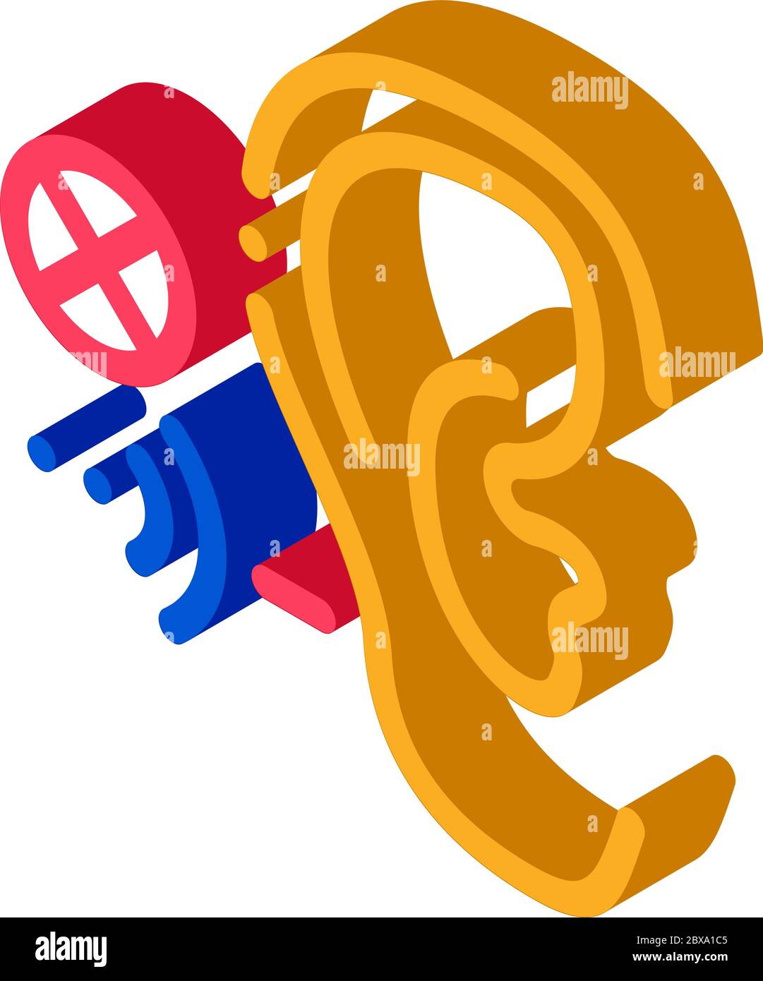 Hearing Impairment isometric icon vector illustration Stock Vector ...