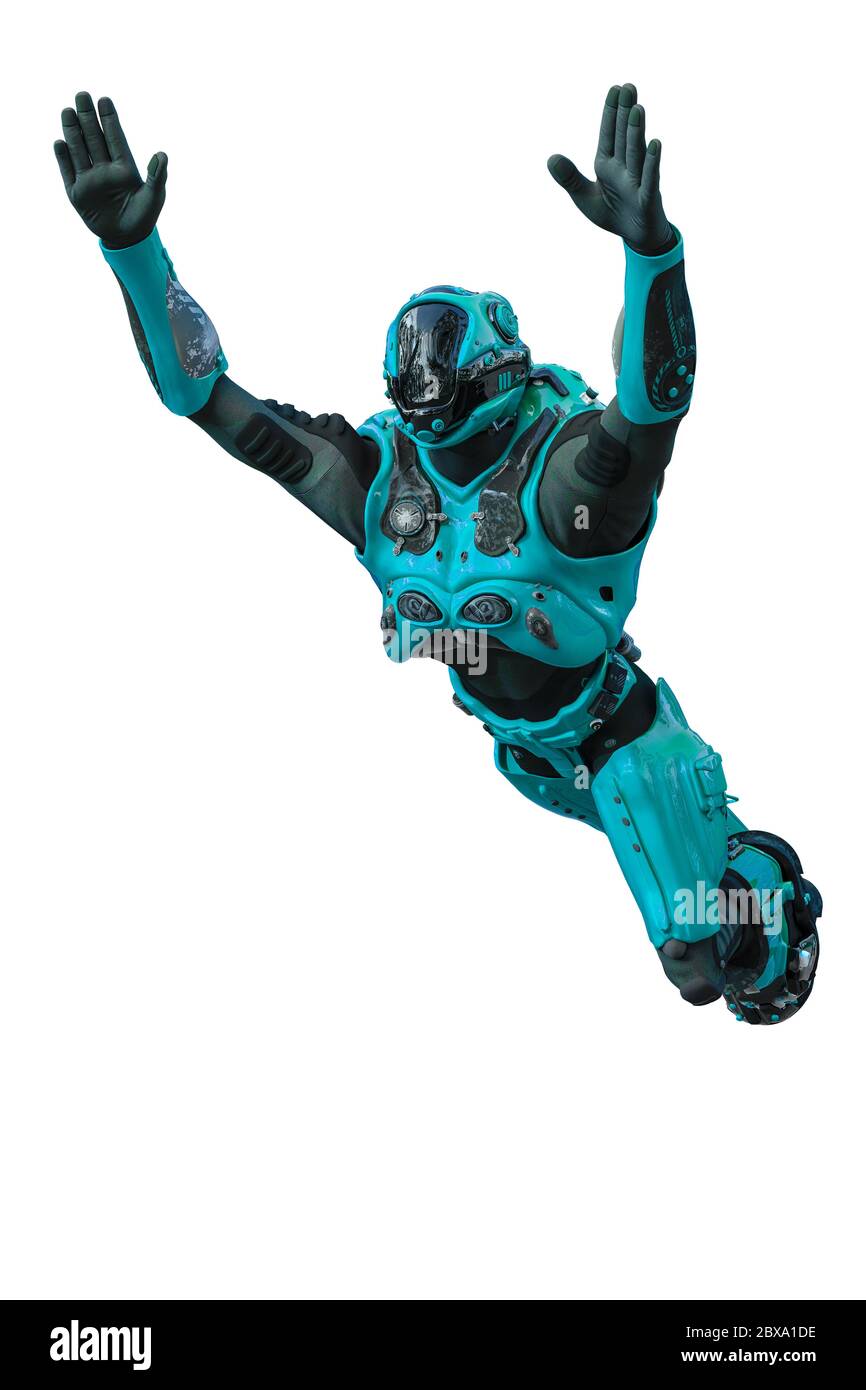 this is astronaut in green exo suit exploring arround. This girl will ...