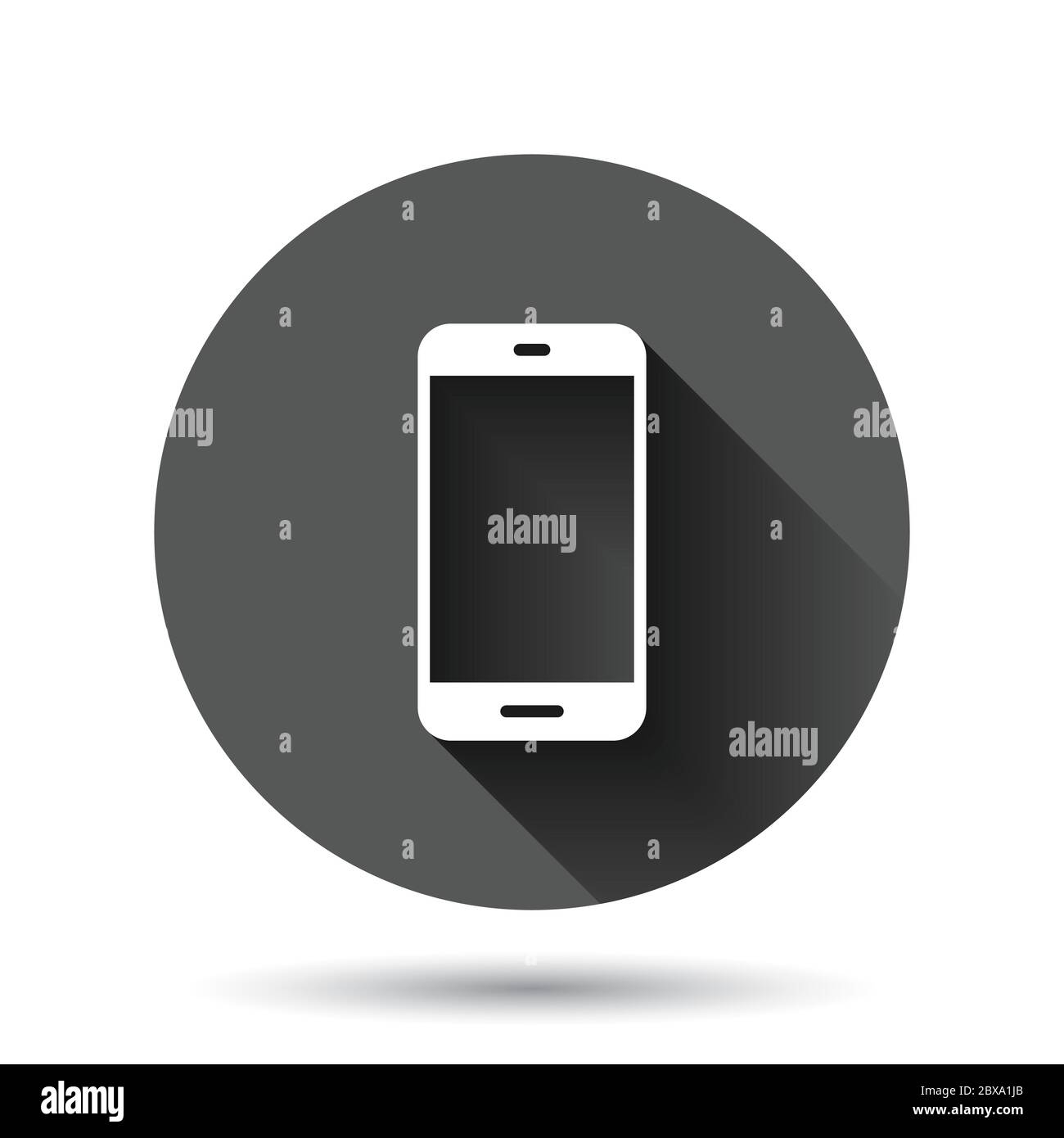 Smartphone blank screen icon in flat style. Mobile phone vector ...