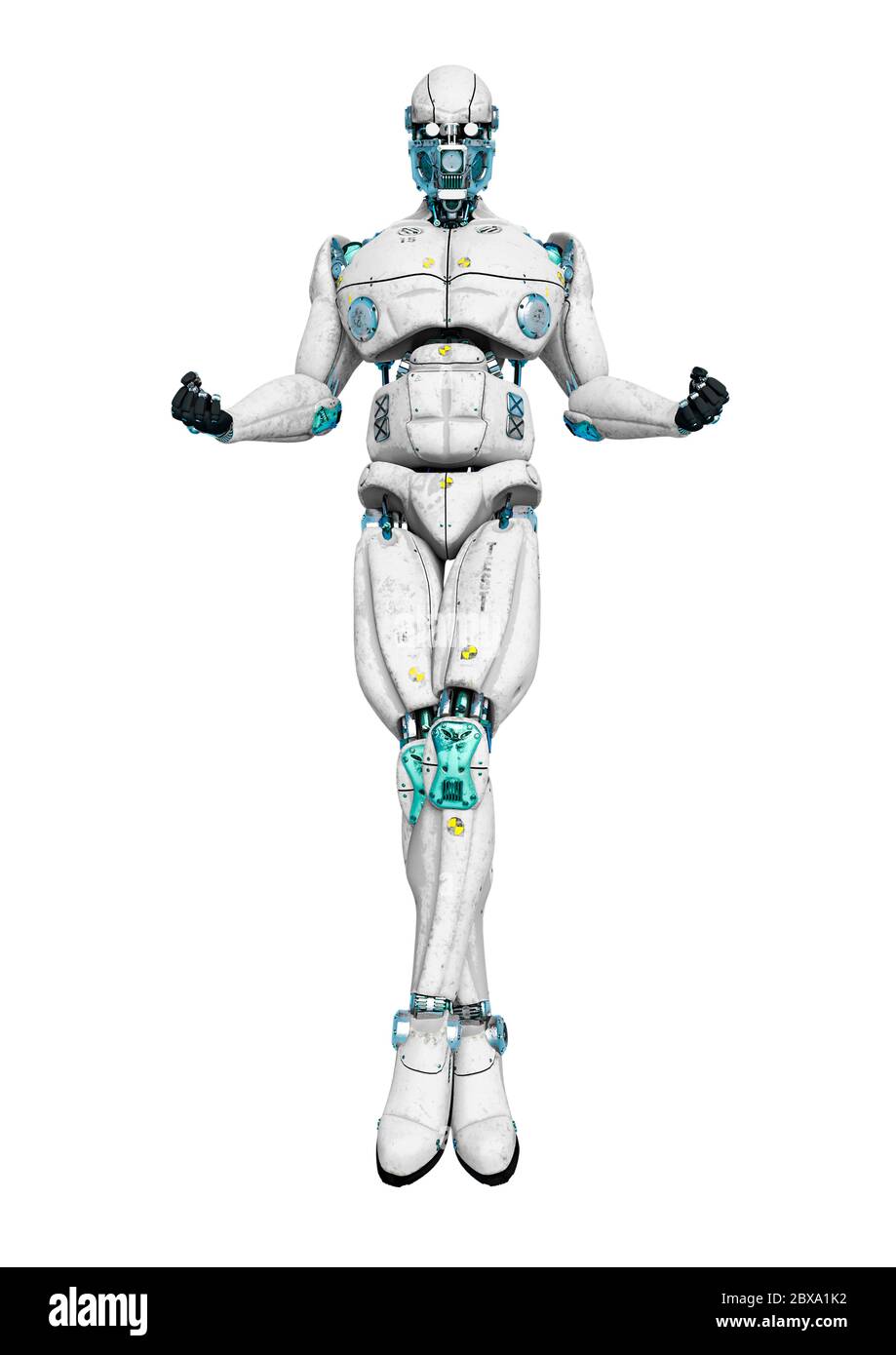 test machine is floating. This dummy test doll in clipping path is very ...