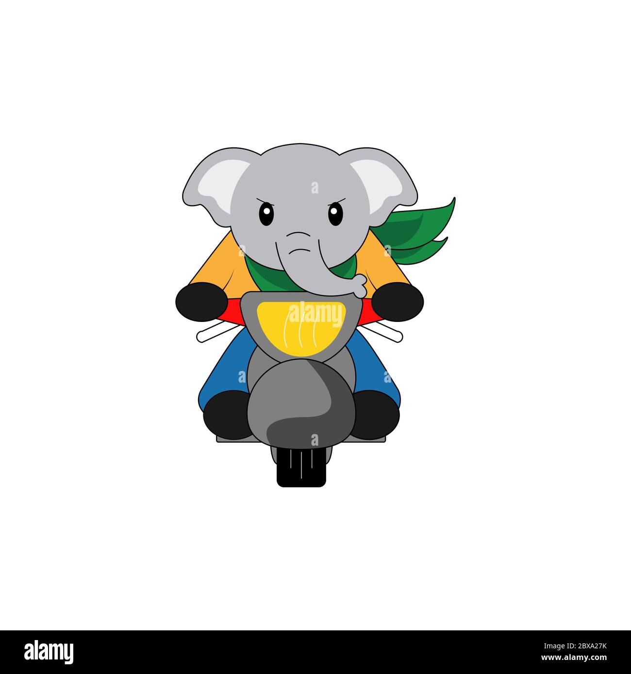 cute elephant drive motorcycle Stock Vector Image & Art - Alamy
