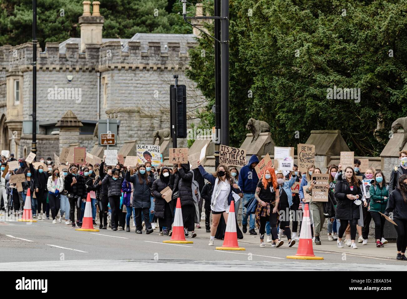 Protest in cardiff hi-res stock photography and images - Alamy