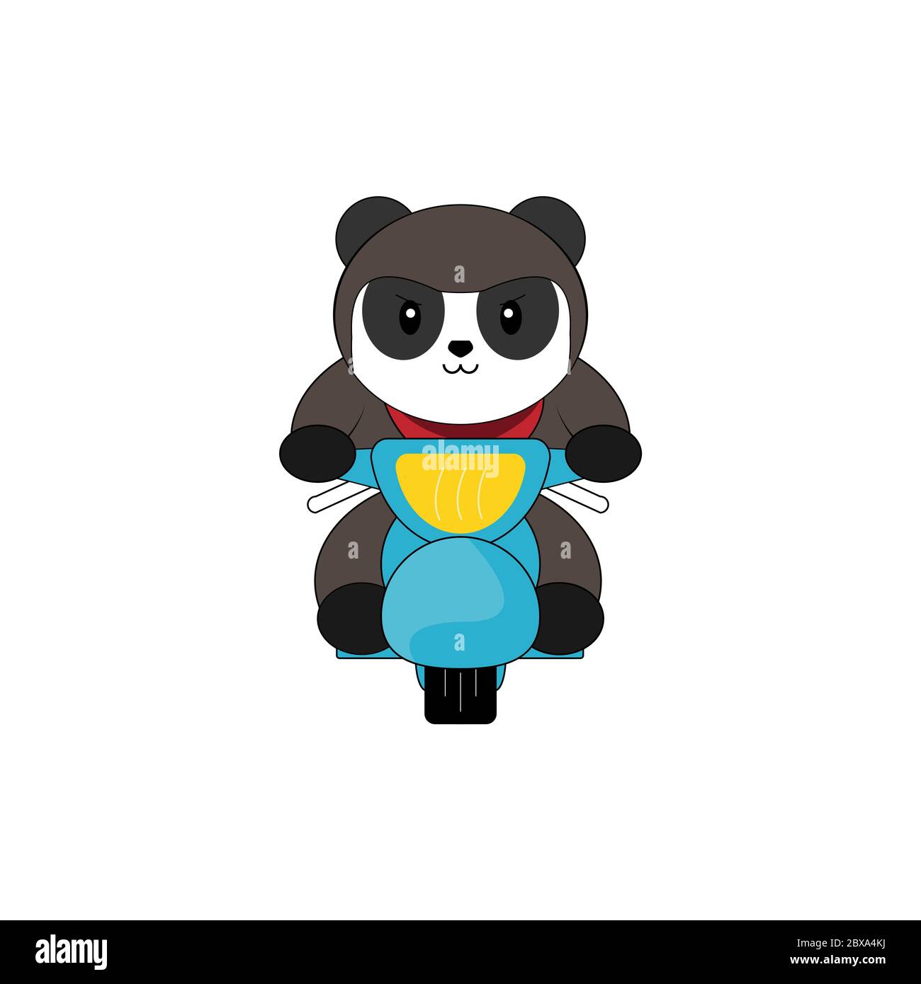 cute panda drive motorcycle Stock Vector Image & Art - Alamy