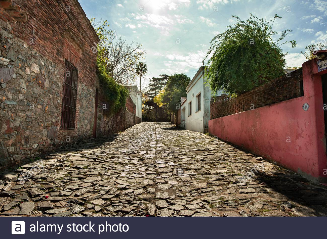 The historical neighborhood at Colonia del Sacramento, Uruguay Stock ...