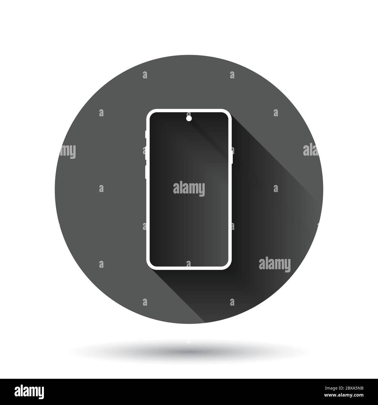 Smartphone blank screen icon in flat style. Mobile phone vector ...