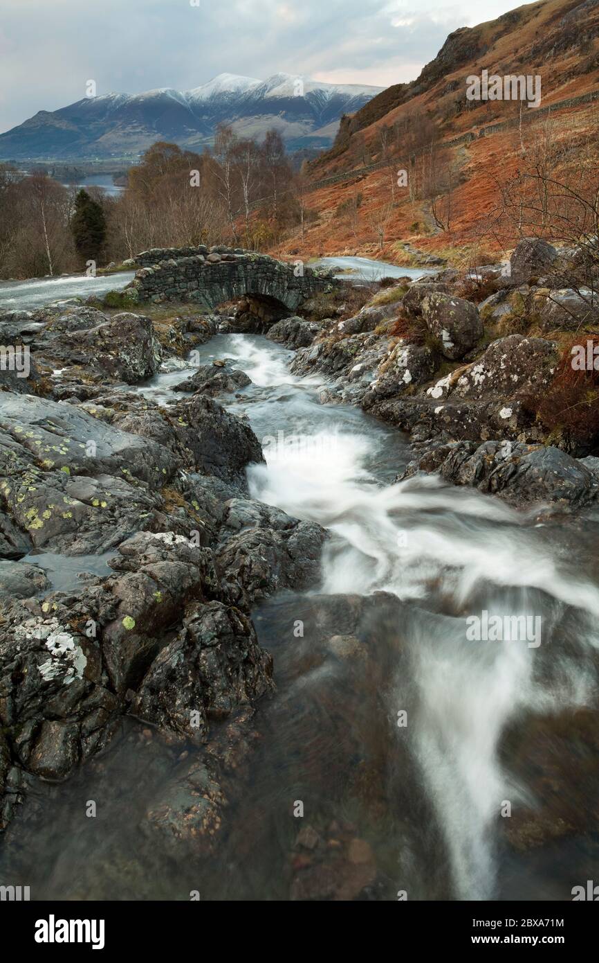 Bridge over the watendlath beck english lake district hi-res stock ...