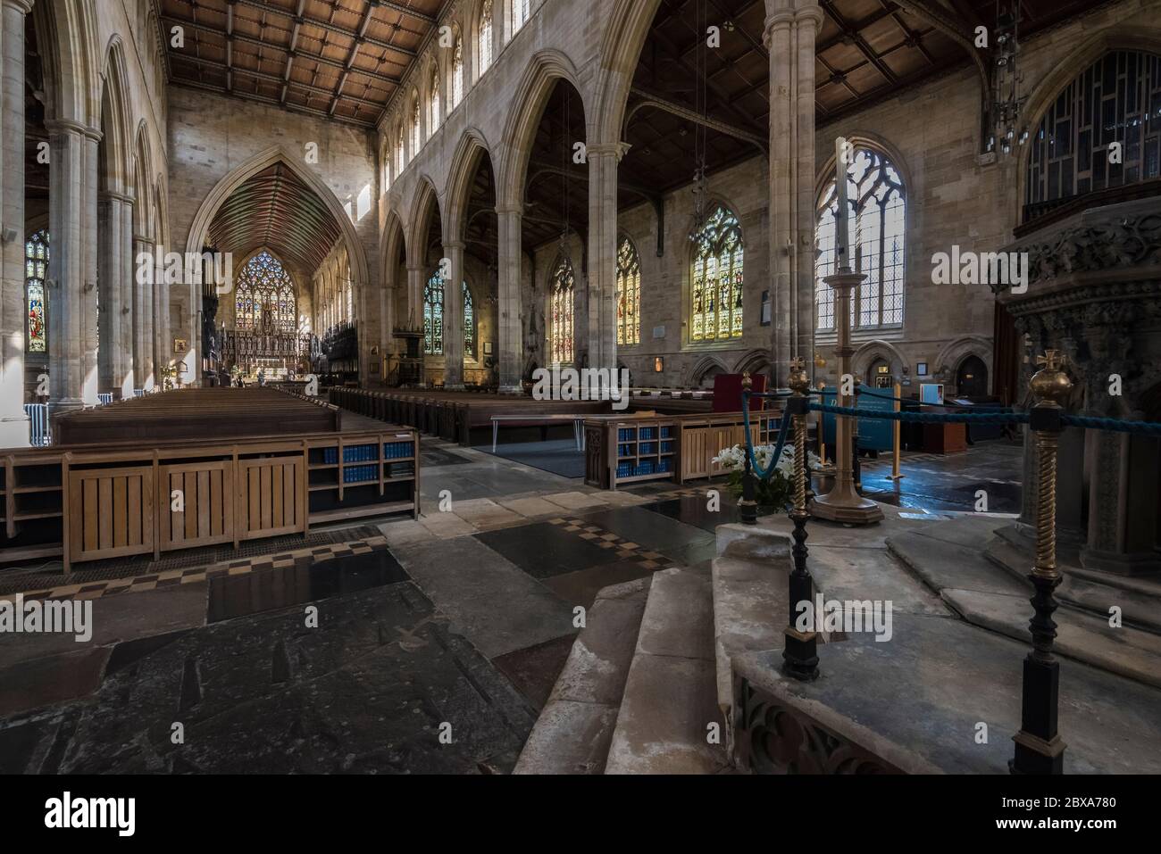 General view of interior of St. Botolph's Church in Boston ...