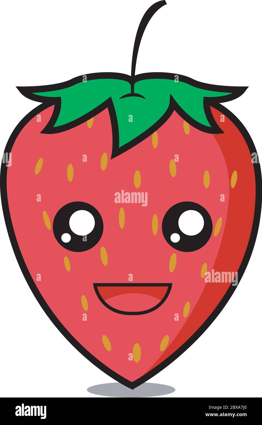 Cute Strawberry Fruit Stock Vector Image & Art - Alamy