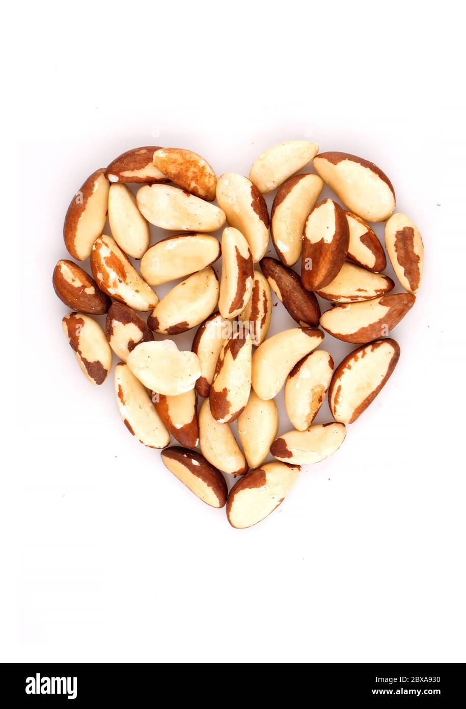 Heart shaped organic brazil nuts containing natural minerals and ...