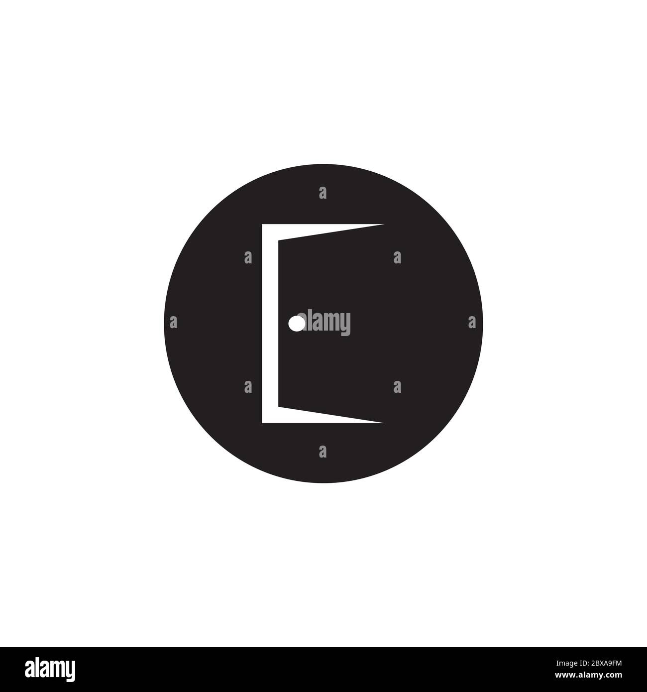 door circle icon symbol design vector Stock Vector Image & Art - Alamy