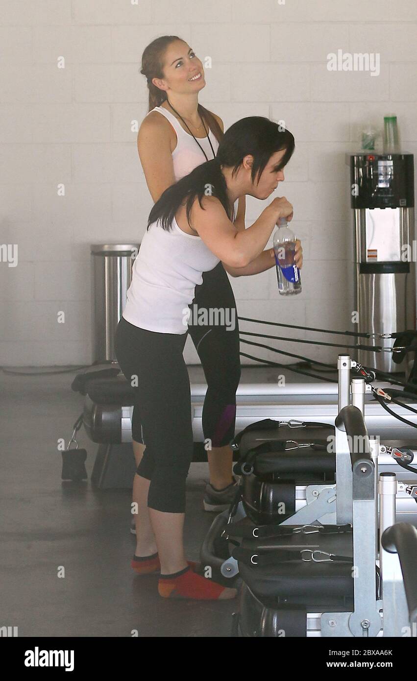 Christina Ricci spent two hours with a personal trainer at a pilates ...