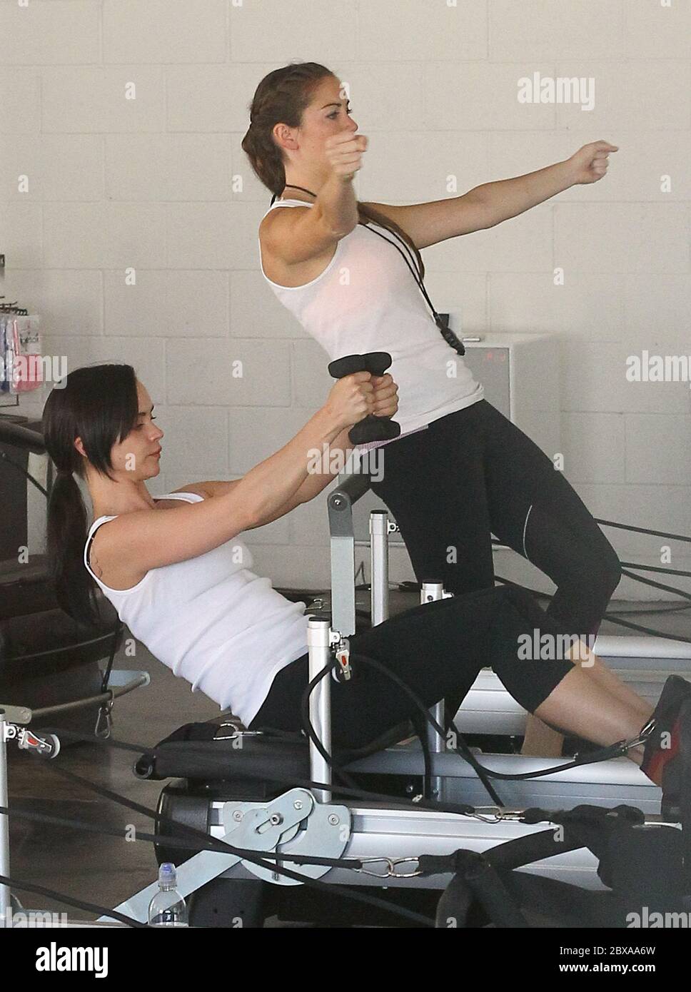 Christina Ricci spent two hours with a personal trainer at a pilates ...