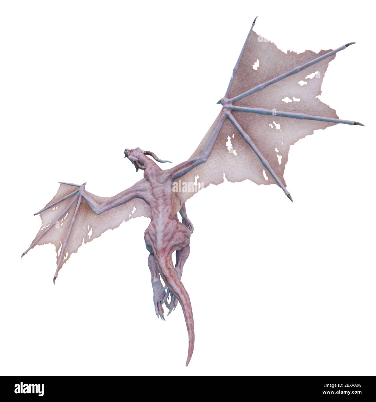 dragon the nocturnal beast back view, 3d illustration Stock Photo - Alamy