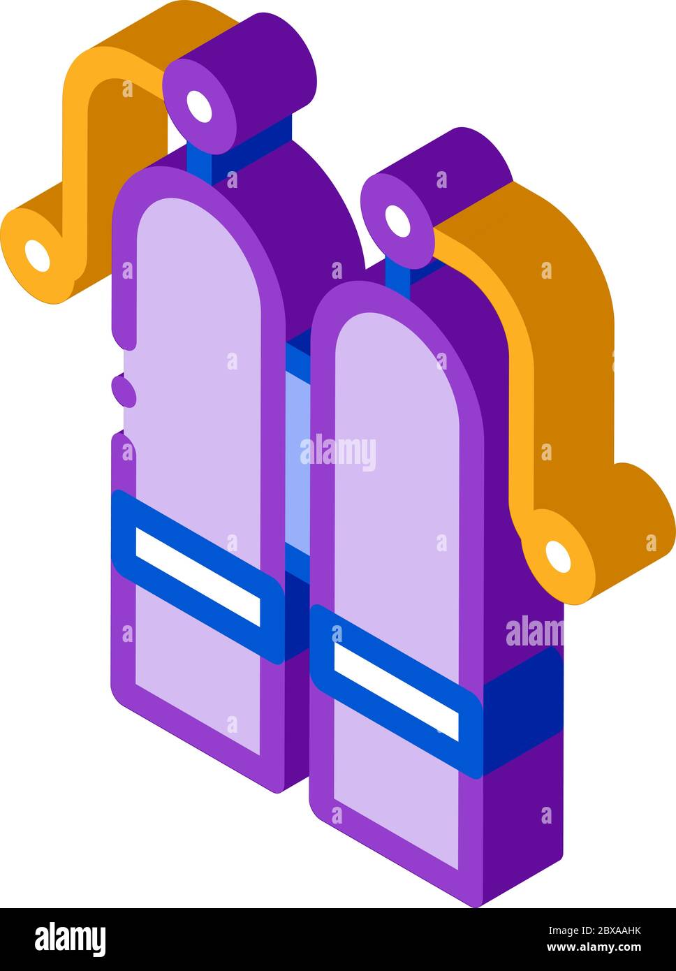 Oxygen Cylinder isometric icon vector illustration Stock Vector Image ...