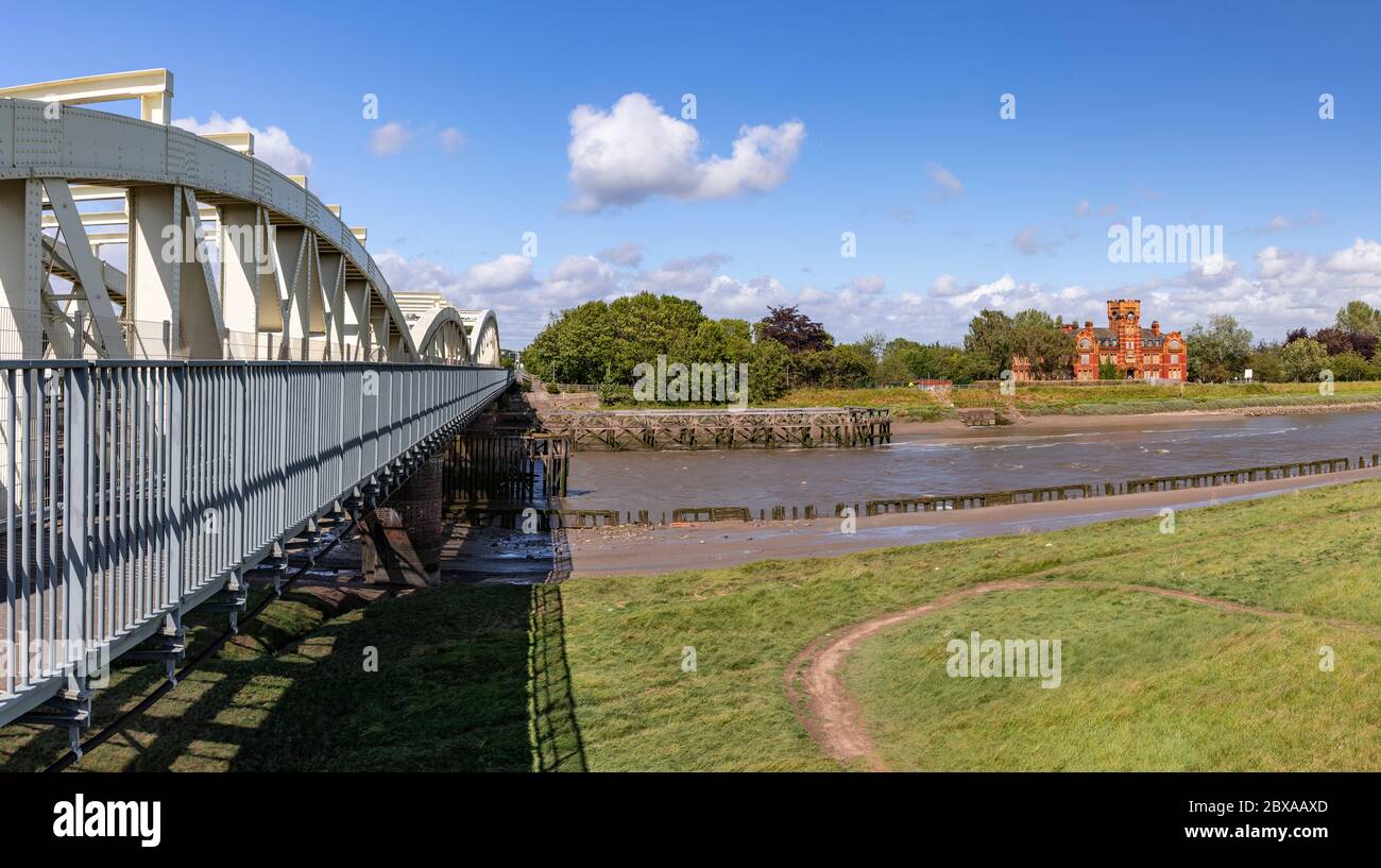 Hawarden Railway Bridge, Deeside, North Wales Stock Photo - Alamy