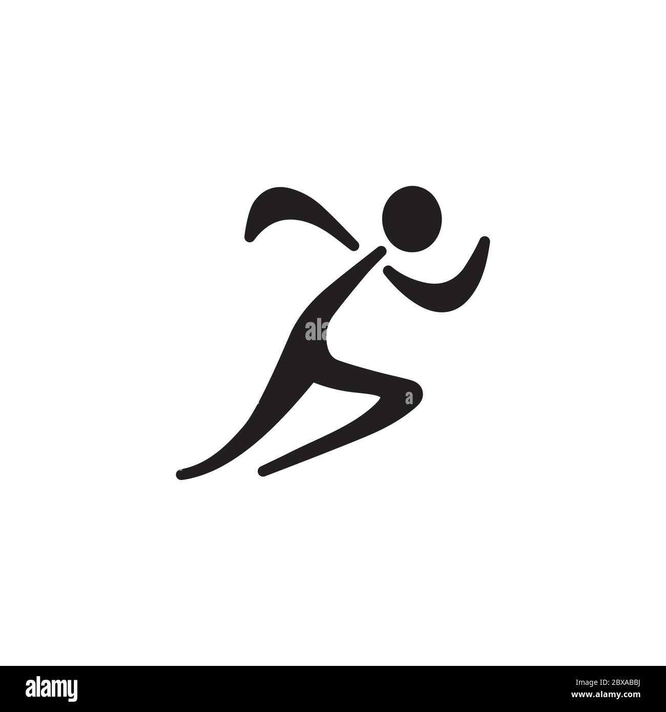 run people icon vector isolated on white background Stock Vector Image ...