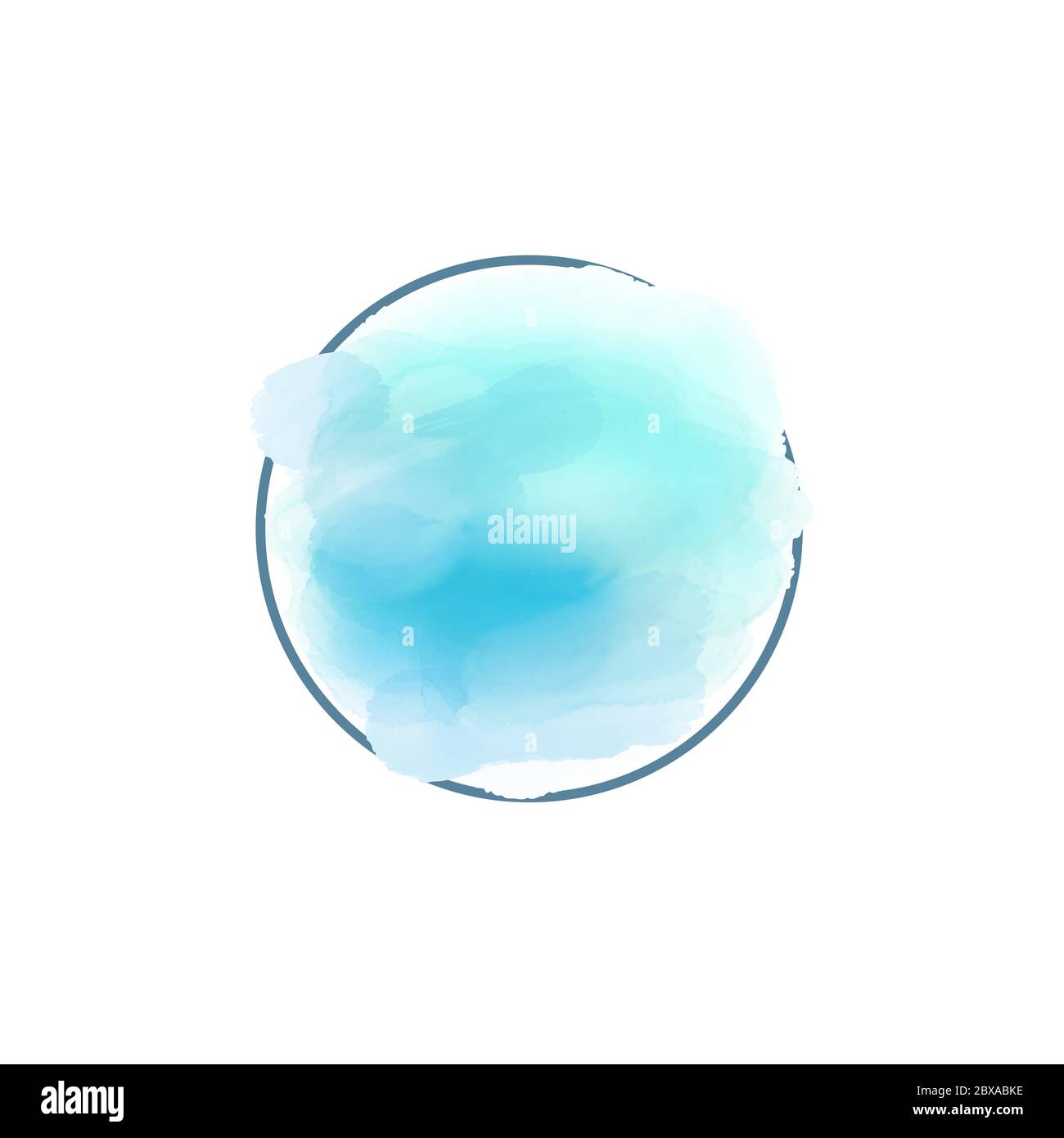 blue inkwith circle lines design vector template Stock Vector Image ...