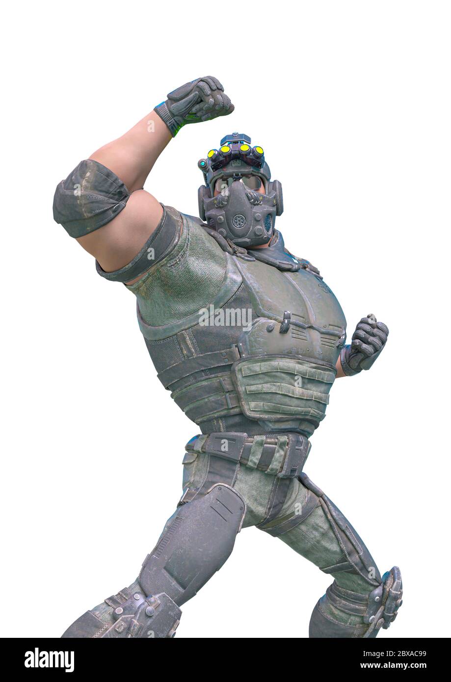 tactical soldier cartoon is ready, 3d illustration Stock Photo - Alamy