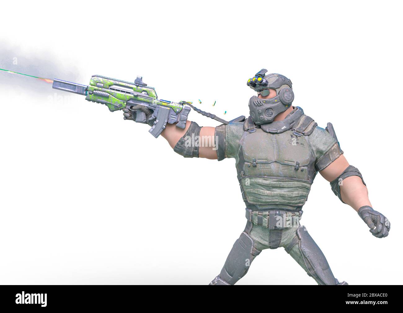tactical soldier cartoon shooting, 3d illustration Stock Photo - Alamy