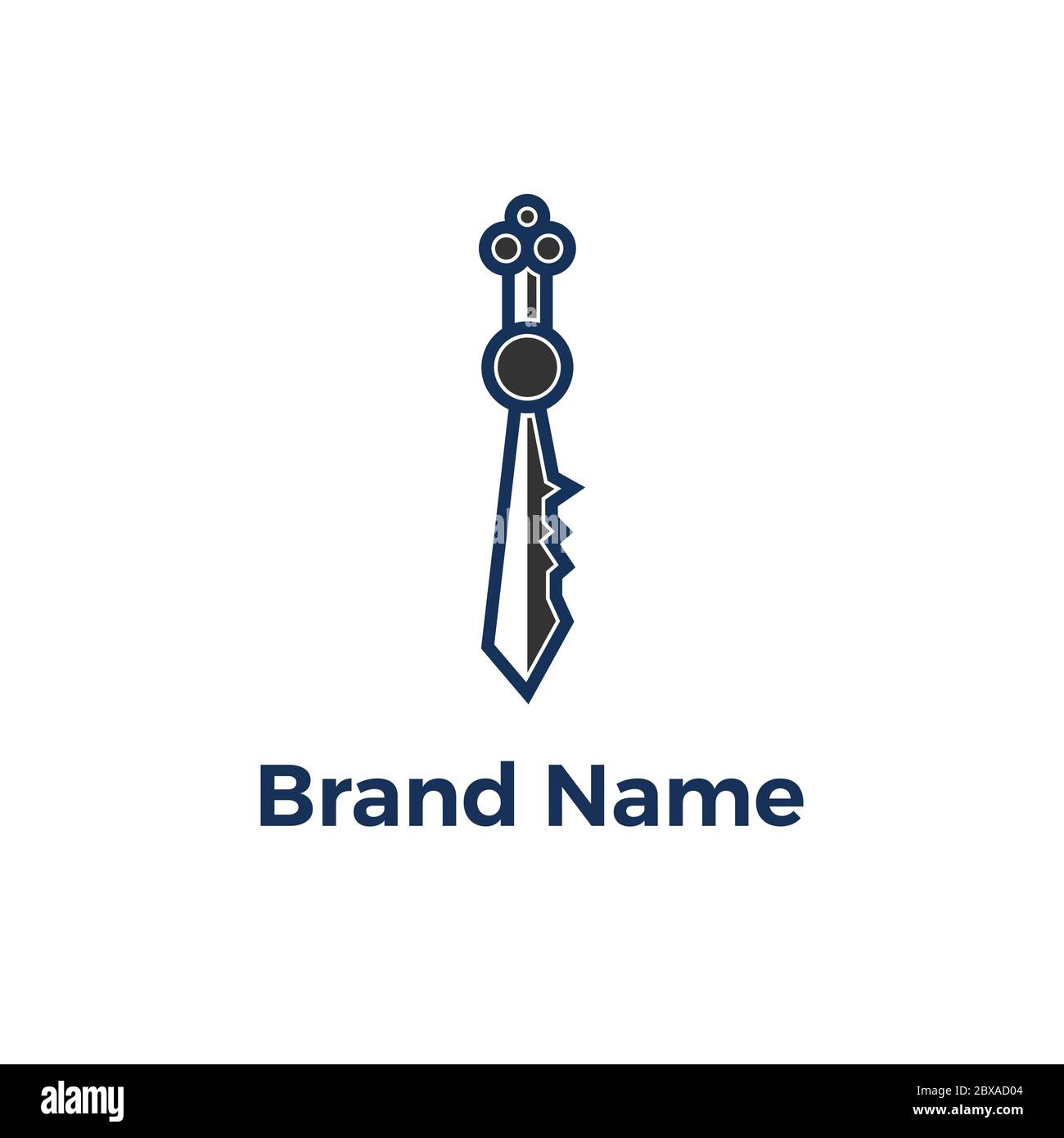 Sword Key Logo Stock Vector Image & Art - Alamy