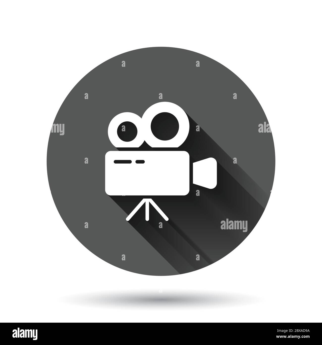 Projector icon in flat style. Cinema camera vector illustration on ...