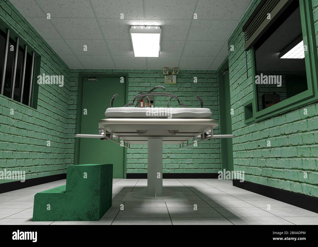 observation room scene, 3d illustration Stock Photo - Alamy