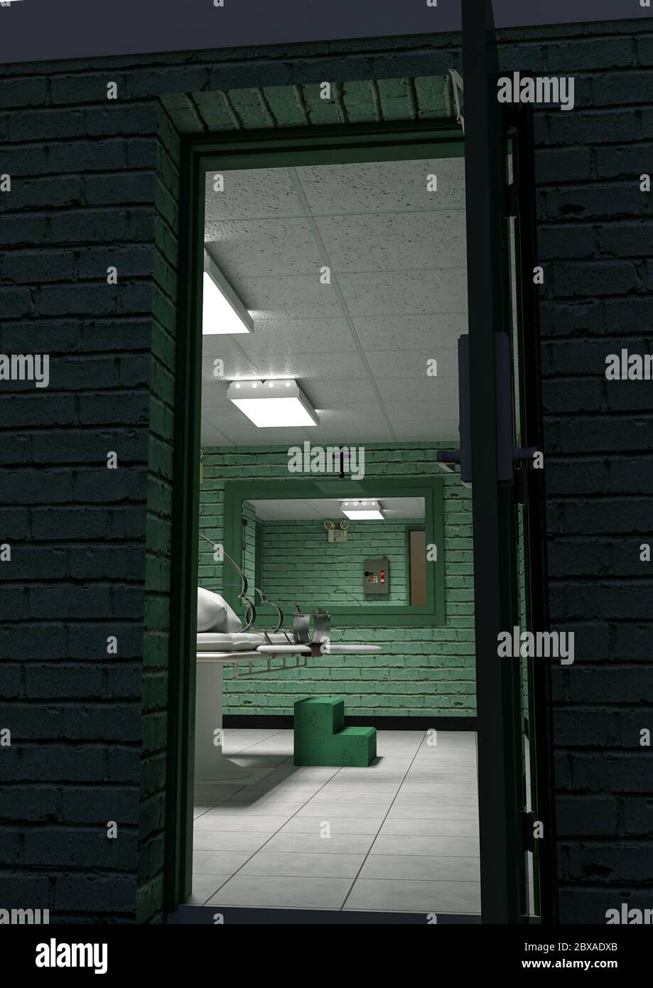 observation room scene, 3d illustration Stock Photo - Alamy