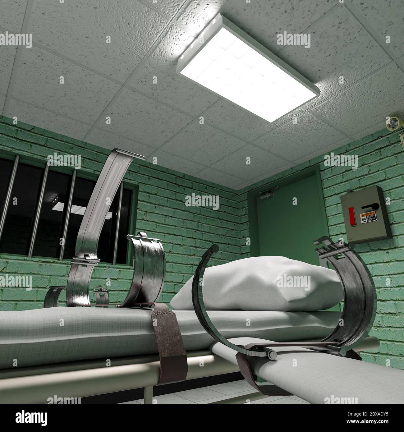 observation room scene, 3d illustration Stock Photo - Alamy