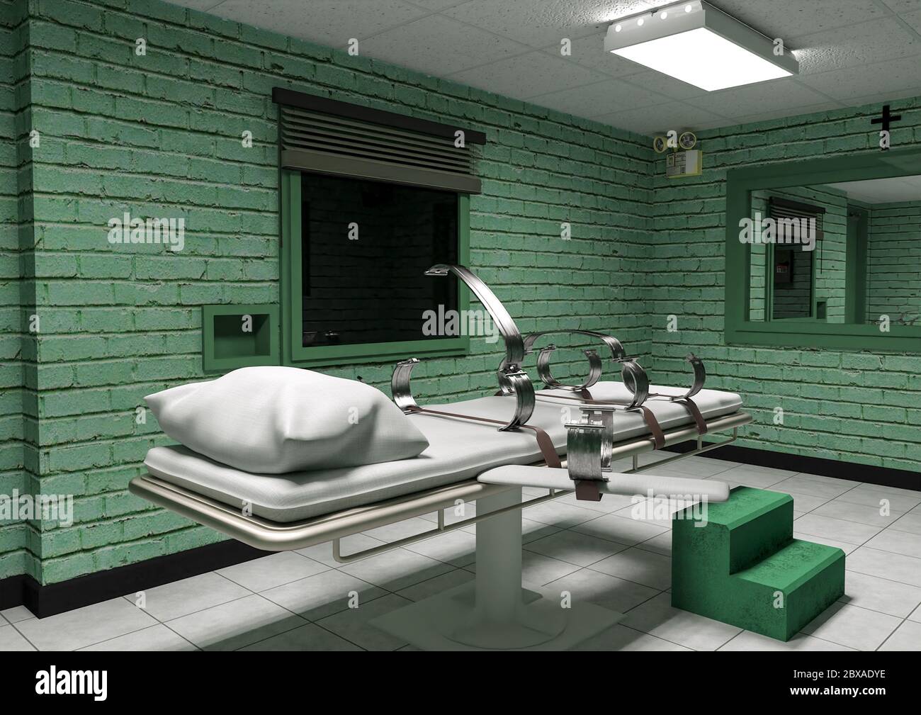 observation room scene, 3d illustration Stock Photo - Alamy