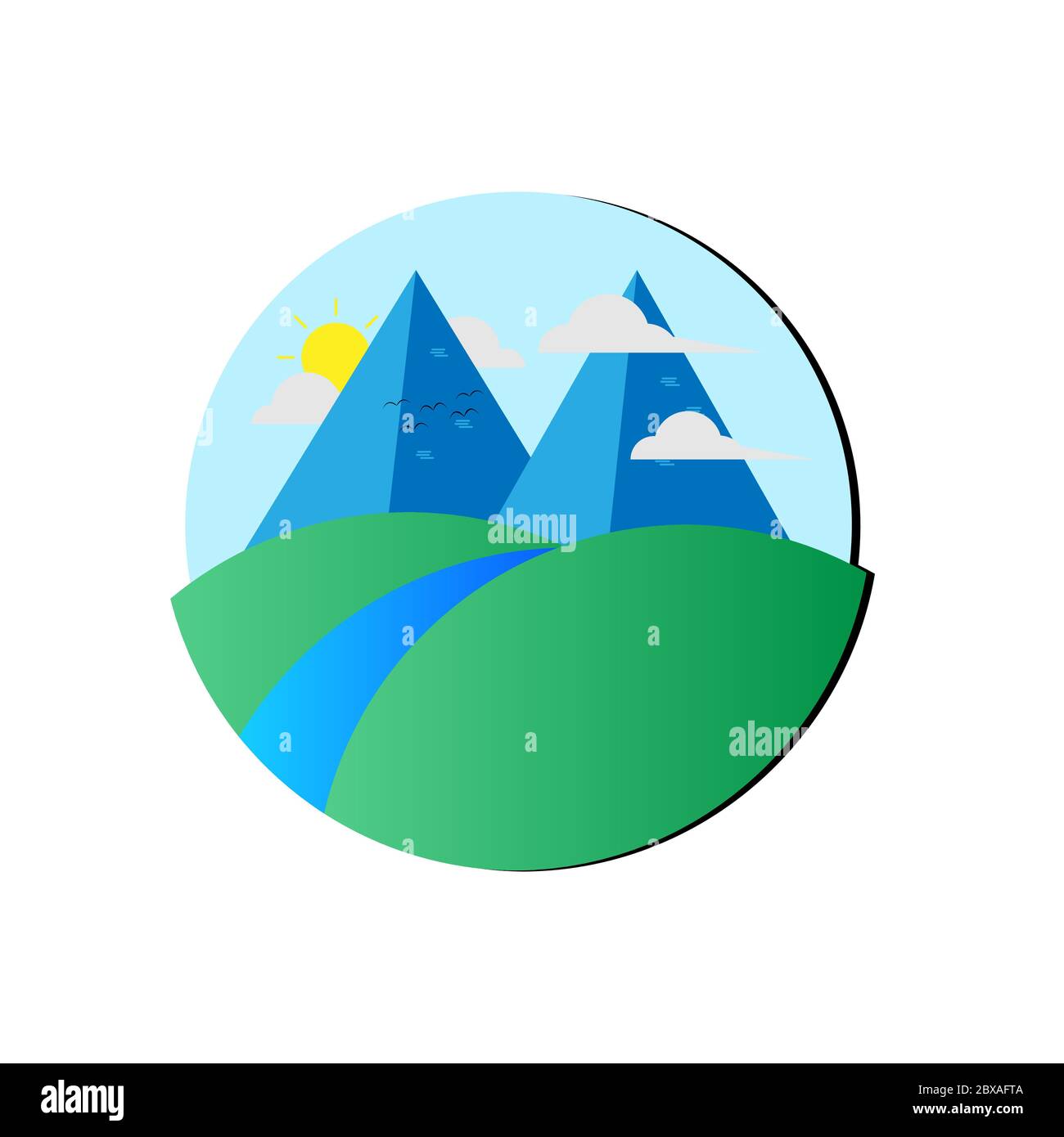 Circular nature scene design hi-res stock photography and images - Alamy