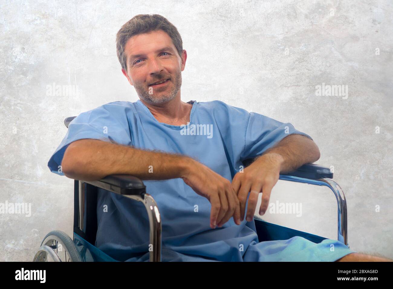 isolated portrait of young attractive happy and positive hospital ...