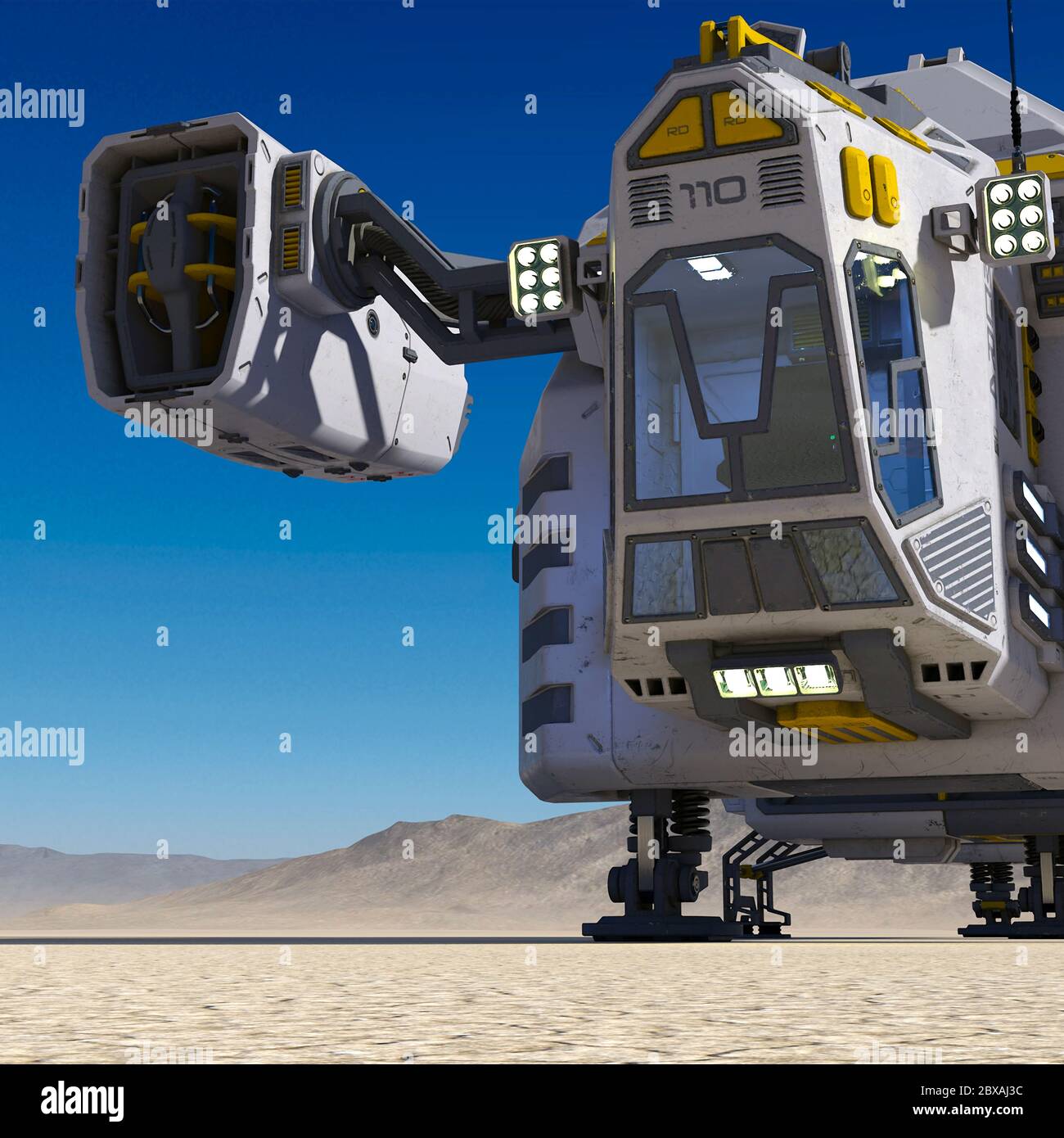 Space Cargo Ship Concept Art