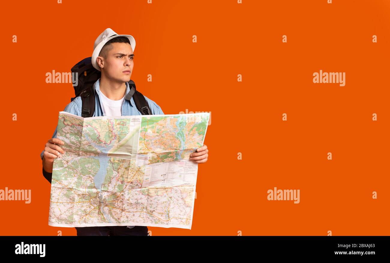 Lost tourist map studio hi-res stock photography and images - Alamy