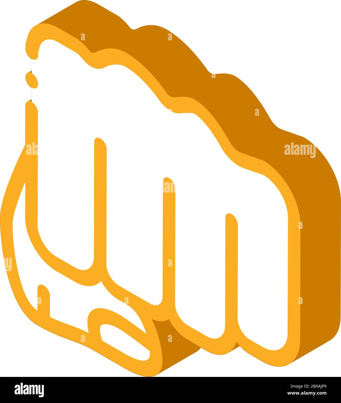 Boxer Fist Punch isometric icon vector illustration Stock Vector Image ...