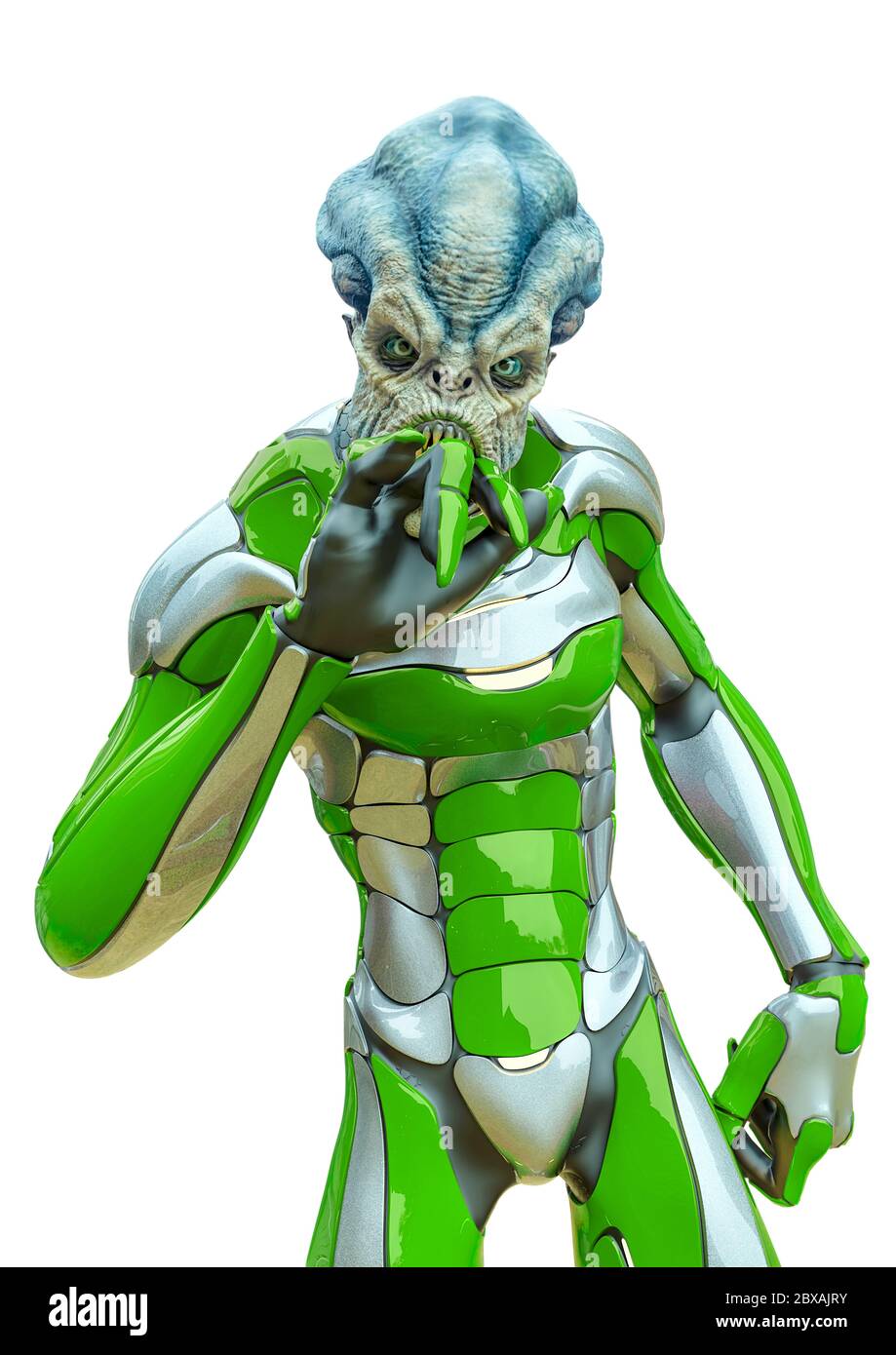 alien warrior wants you, 3d illustration Stock Photo - Alamy