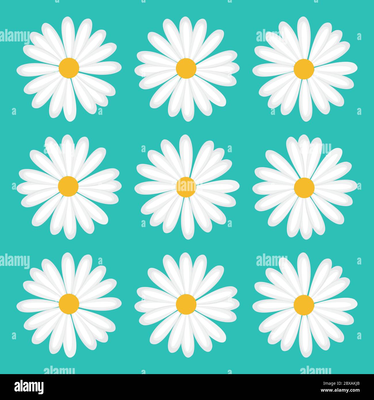 pattern flower daisy design vector Stock Vector Image & Art - Alamy