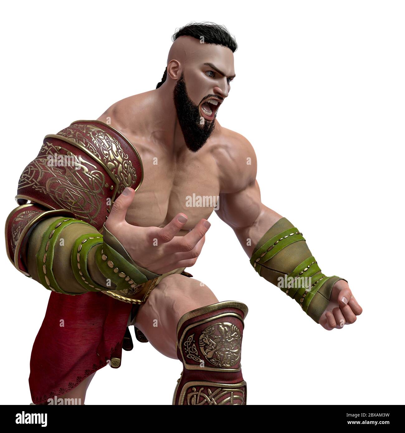ares the greek god of war in anger, 3d illustration Stock Photo - Alamy