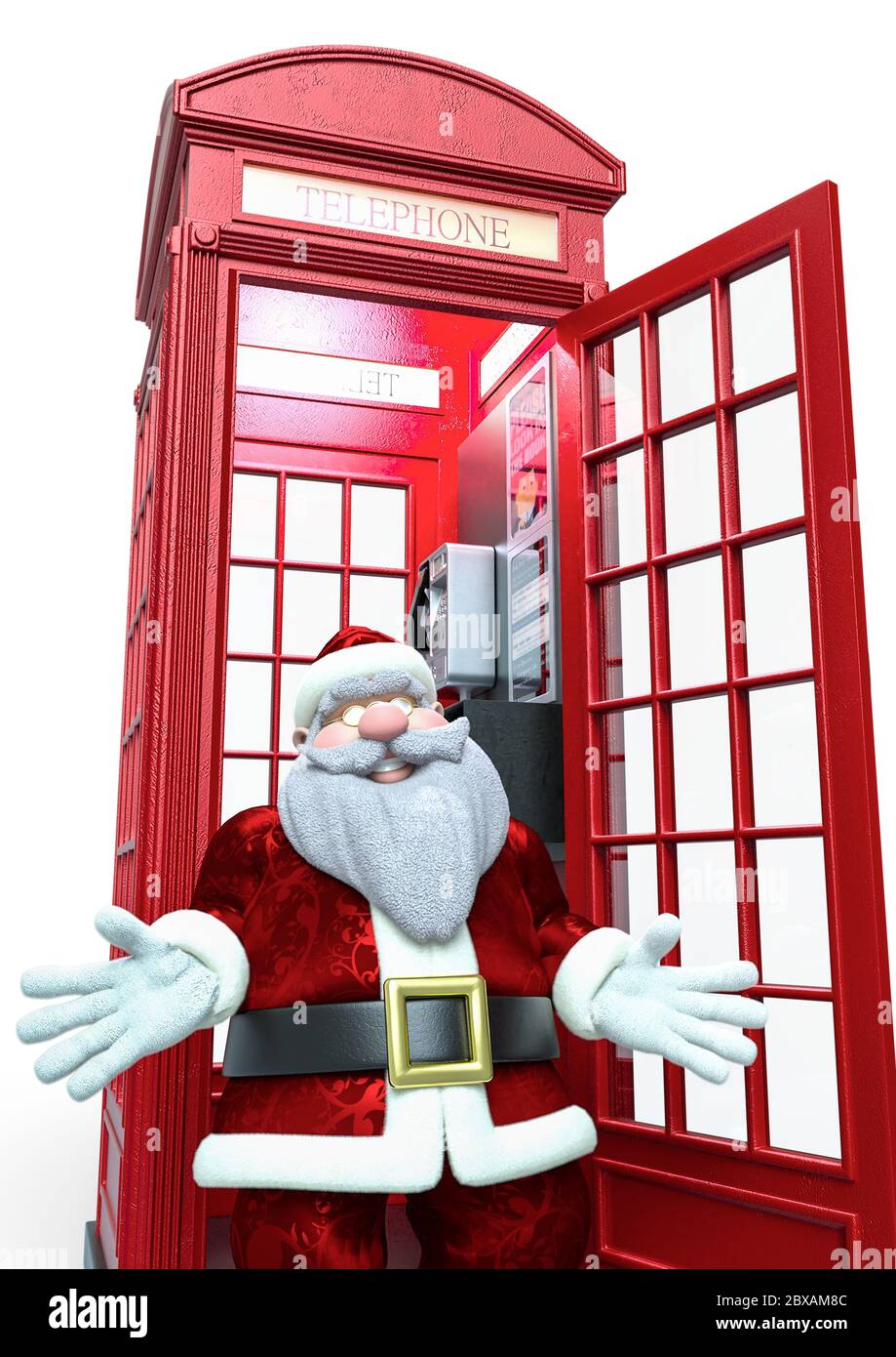 Santa claus telephone christmas box hi-res stock photography and images ...
